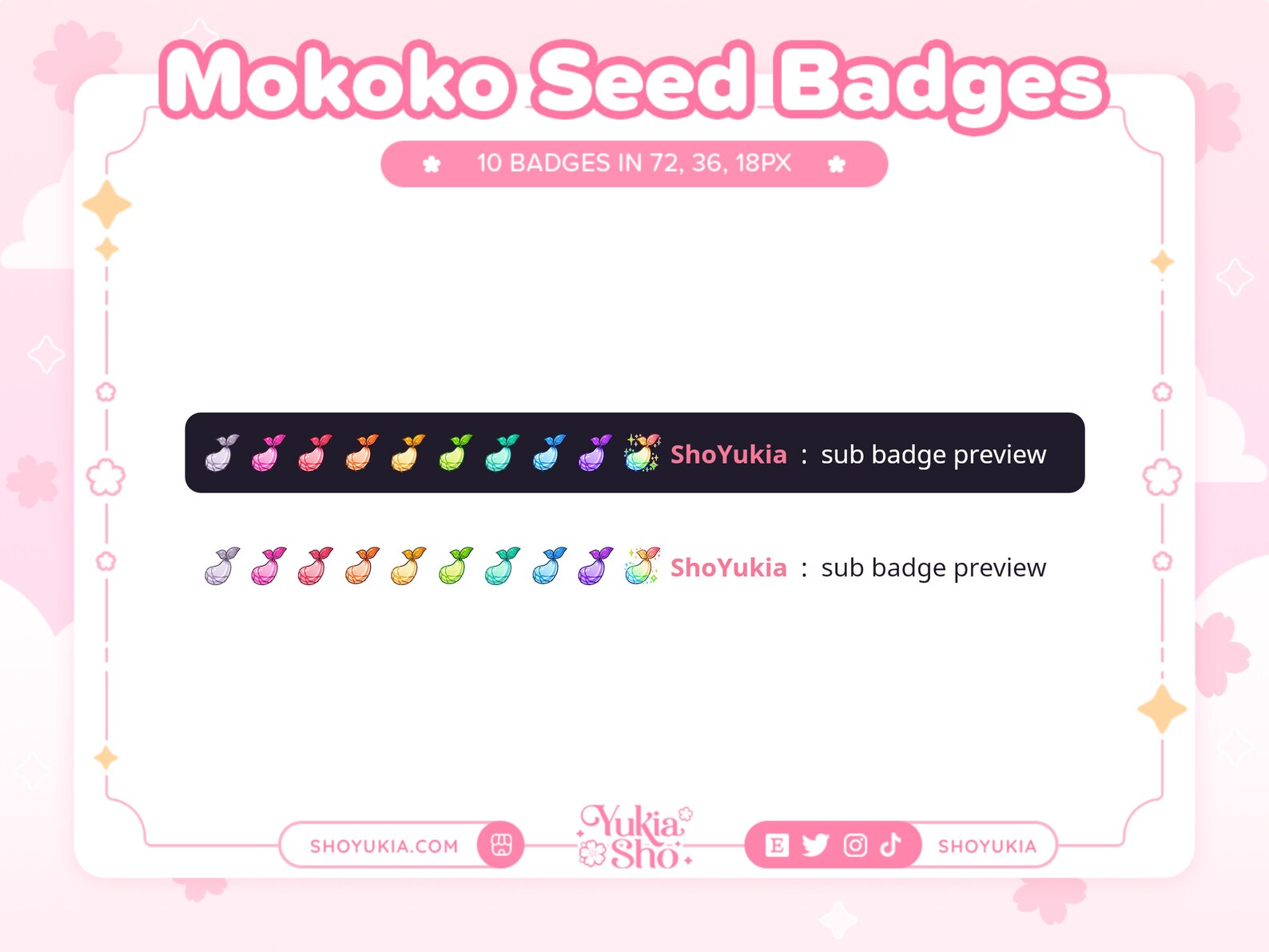 Mokoko Seed Sub Badges for Twitch/youtube/discord Bit Badges - Etsy