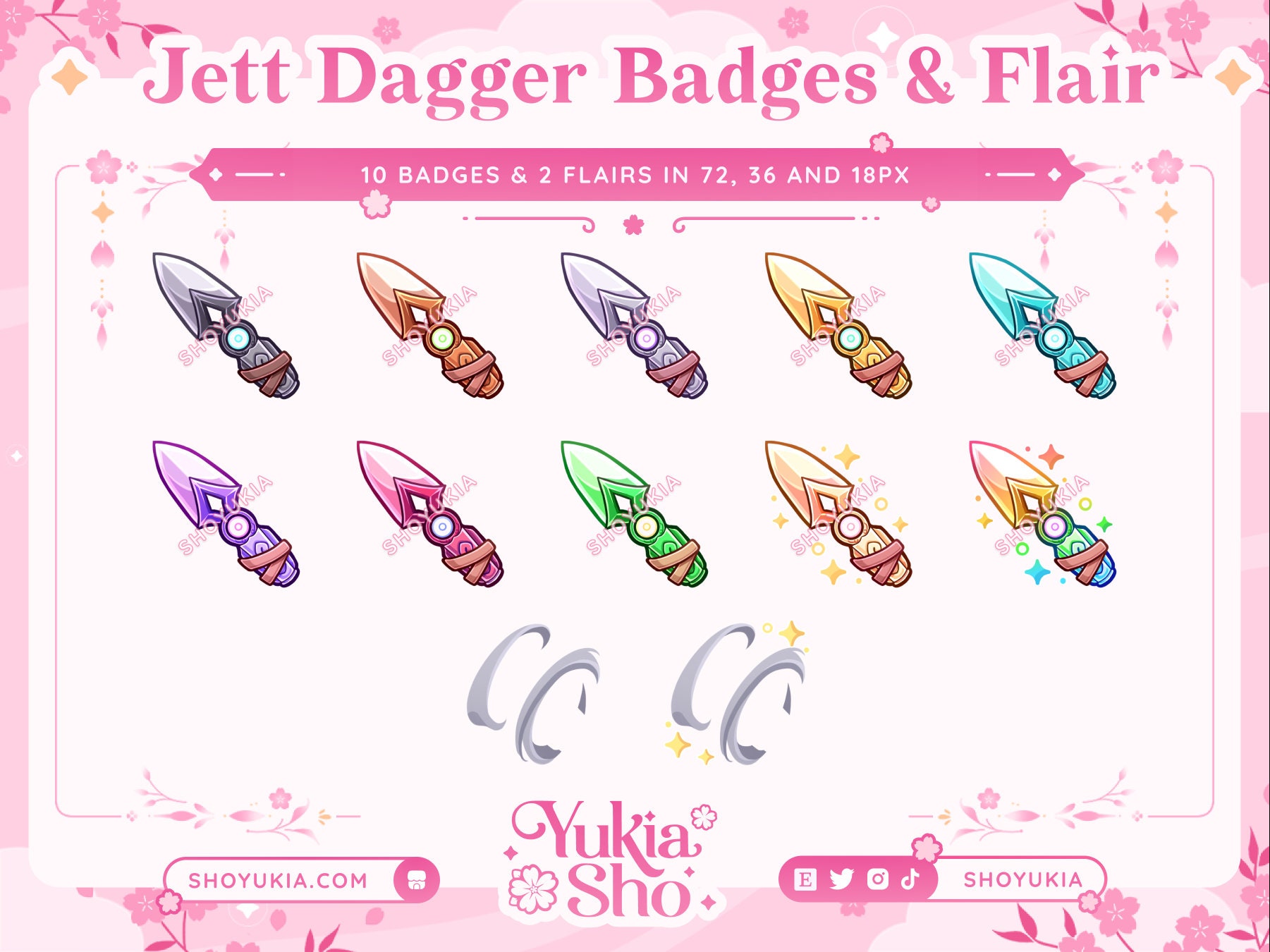 Jett Dagger Sub Badges & Sub Badge Flair for Twitch/youtube - Etsy Hong ...