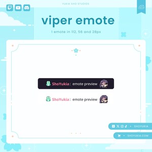 Viper Smug Twitch Emote | Cute Val Emote Pack for Streamers, Youtube ...