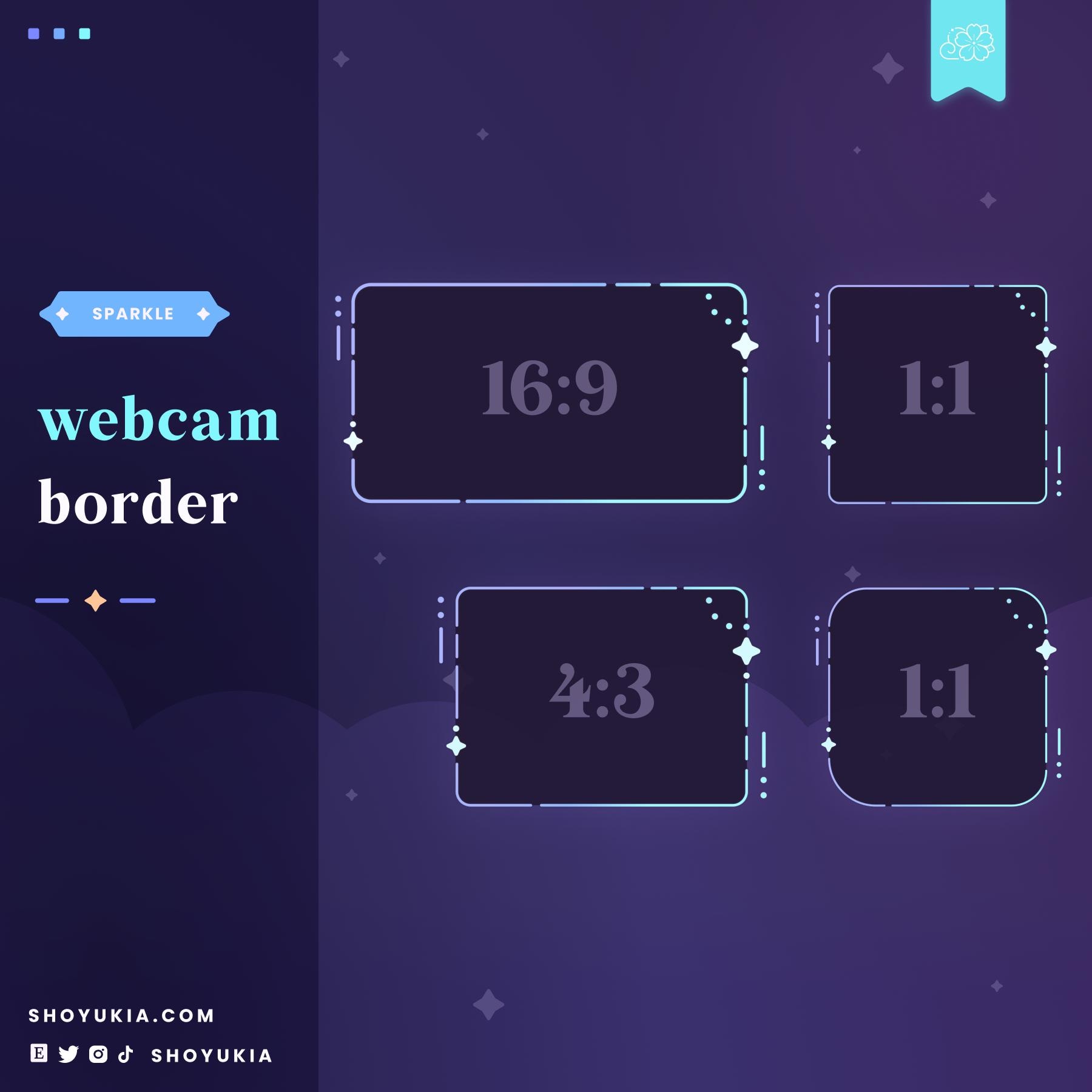 Sparkle (ocean) Webcam Frame | Cam Border for Streamers - Etsy