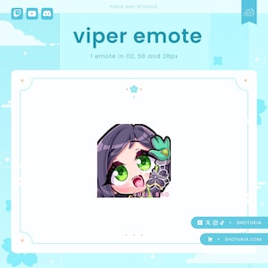 Viper Wave Twitch Emote | Cute Val Emote Pack for Streamers, Youtube ...