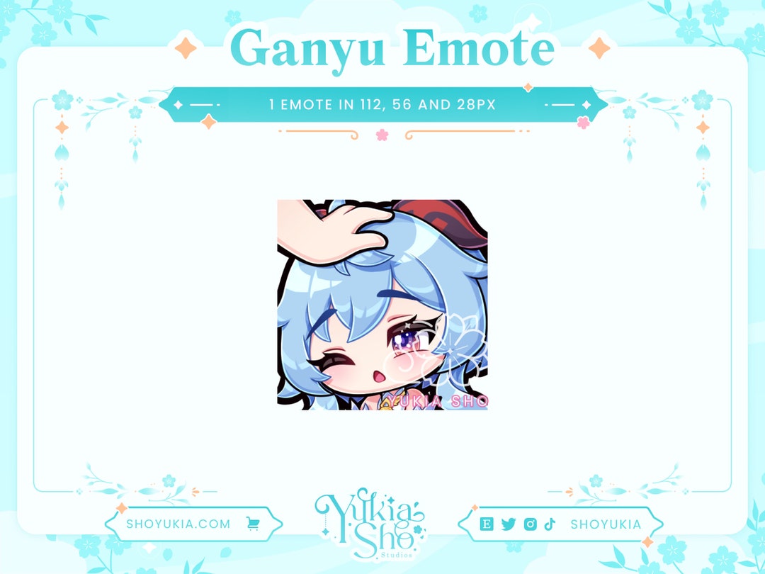 Ganyu Head Pat Emote for Twitch/discord/youtube Custom Twitch Emotes ...
