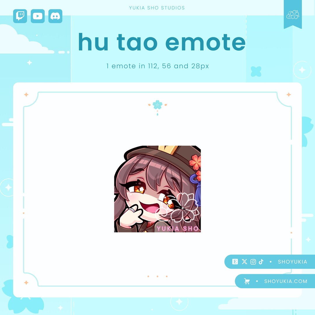 Twitch Emote : Hu Tao Smug | Genshin Impact Emote Pack for Discord ...