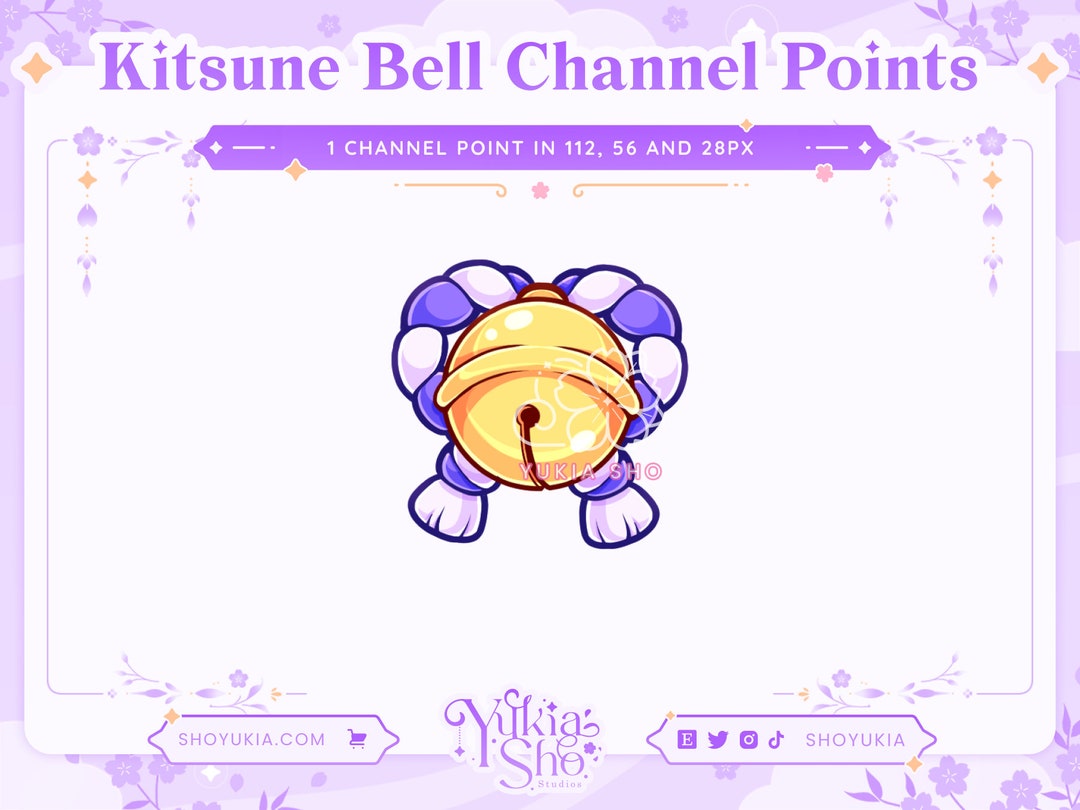 Kitsune Bell Twitch Channel Points Icon purple Twitch Channel Point ...