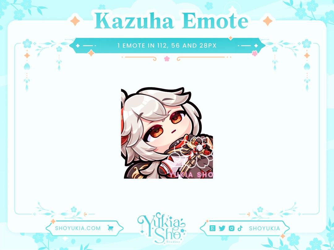 Kazuha Ded Emote for Twitch/discord/youtube Custom Twitch Emotes Twitch ...