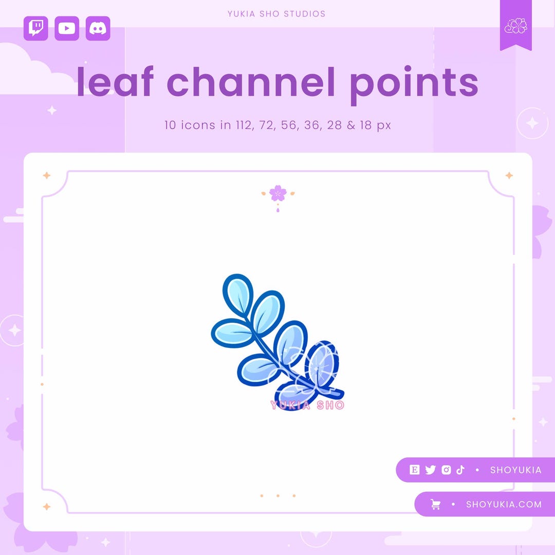 Twitch Channel Point Icon : Winter Leaf | Streamer Emotes, Sub Badges ...