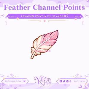 Feather Twitch Channel Points Icon pink Twitch Channel Point Icon ...
