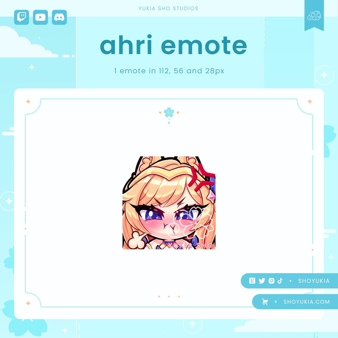 Ahri Angry Twitch Emote | Cute Lol Emote Pack for Streamers, Youtube ...