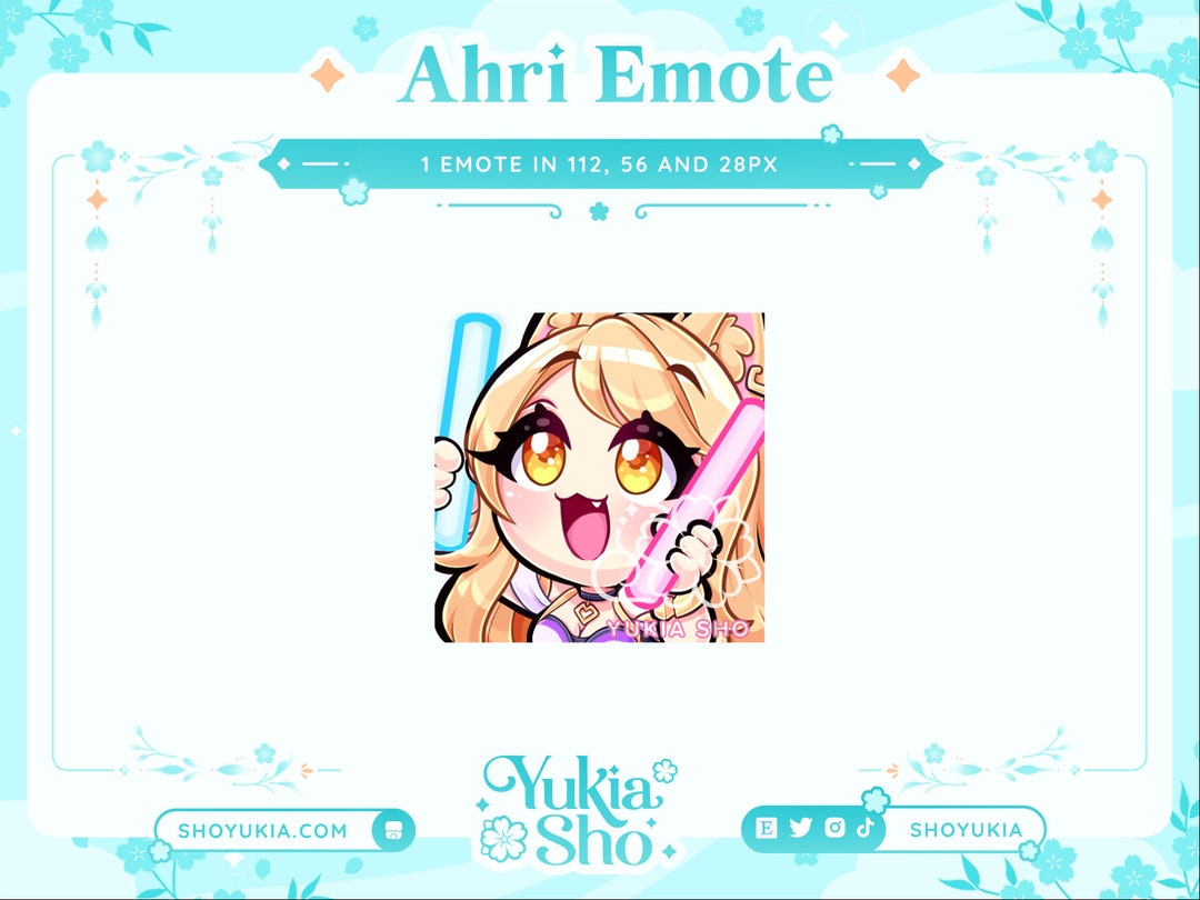 Ahri Rave Emote for Twitch/discord/youtube Custom Twitch - Etsy