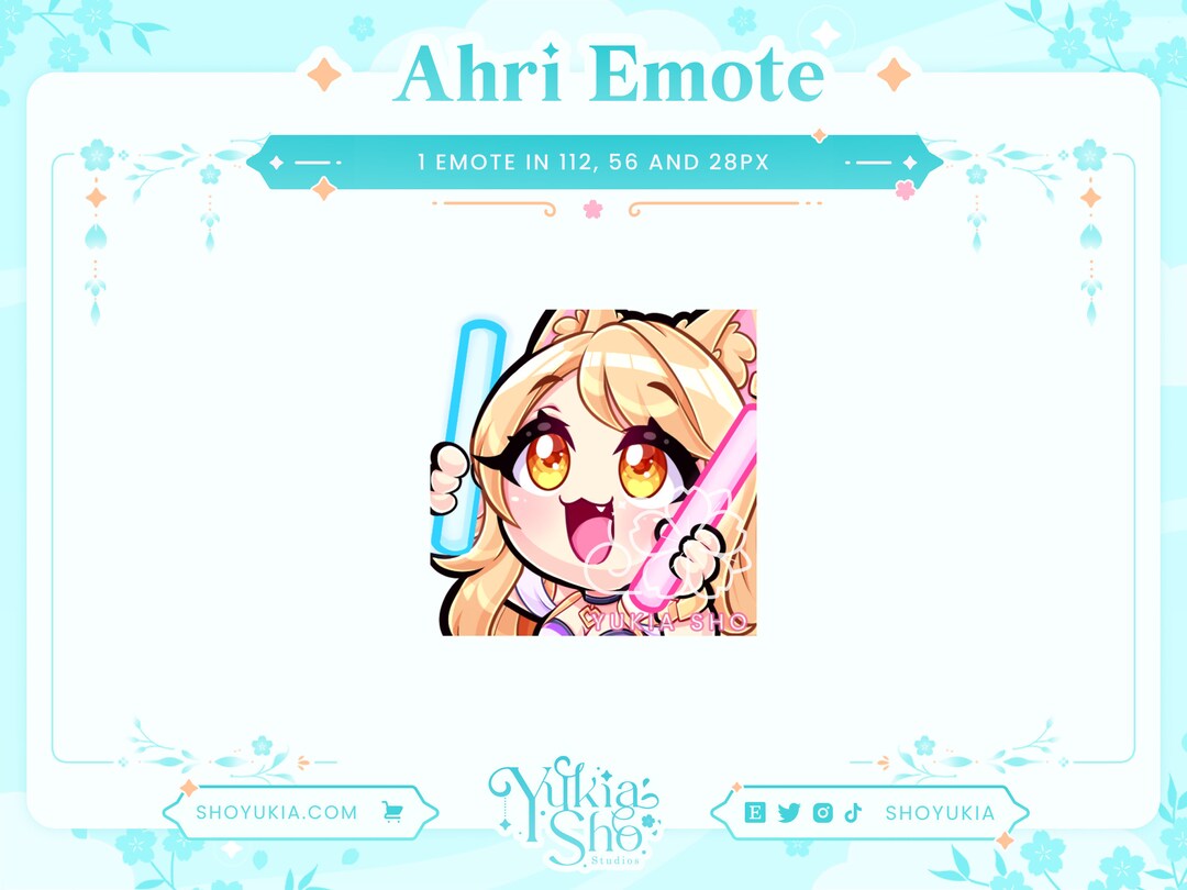 Ahri Rave Twitch Emote / Streamer Emotes / Discord Emotes / Stream ...