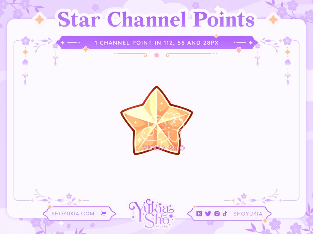 Star Twitch Channel Points Icon yellow Twitch Channel Point Icon Twitch ...