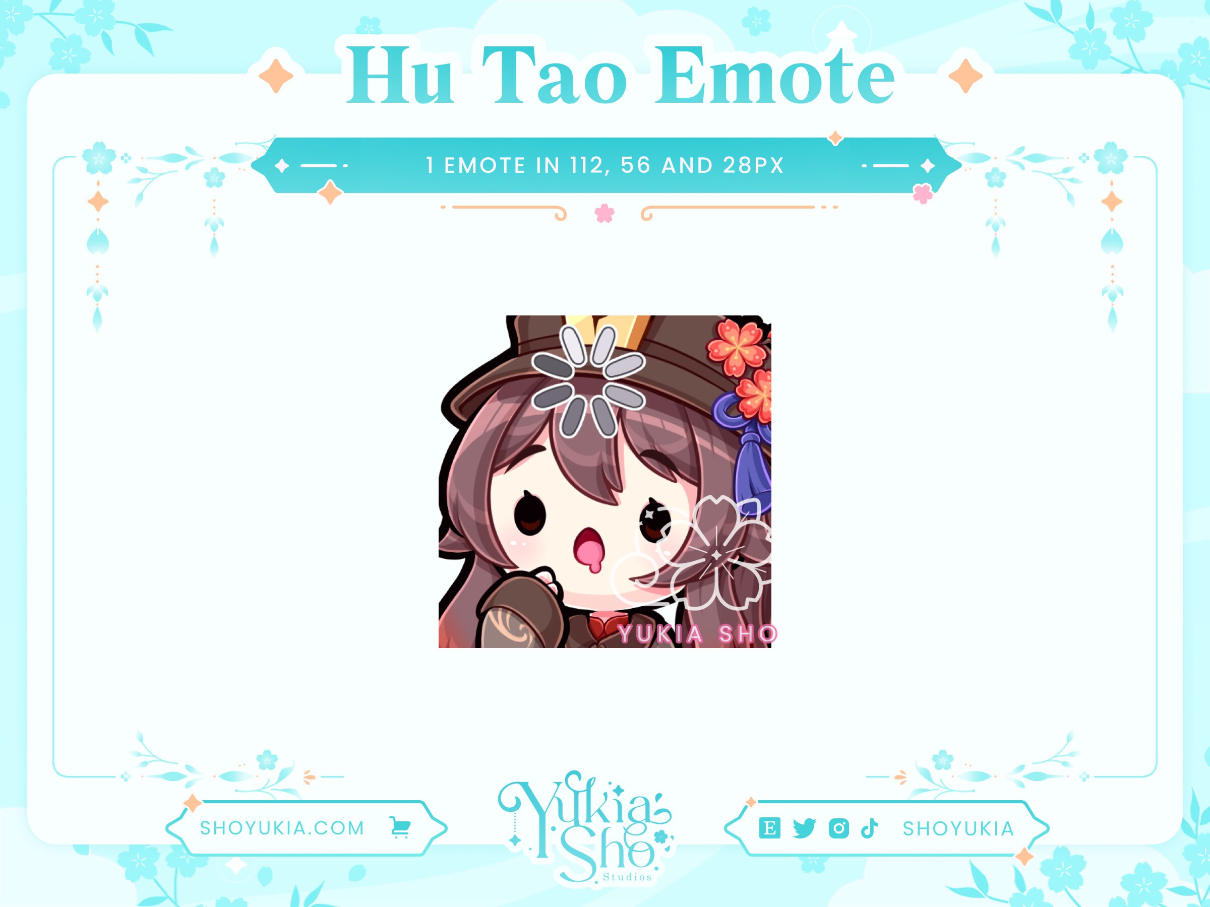 Hu Tao Buffer Emote for Twitch/discord/youtube Custom Twitch Emotes ...