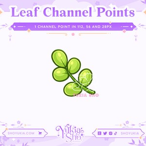 Leaf Twitch Channel Points Icon green Twitch Channel Point Icon Twitch ...