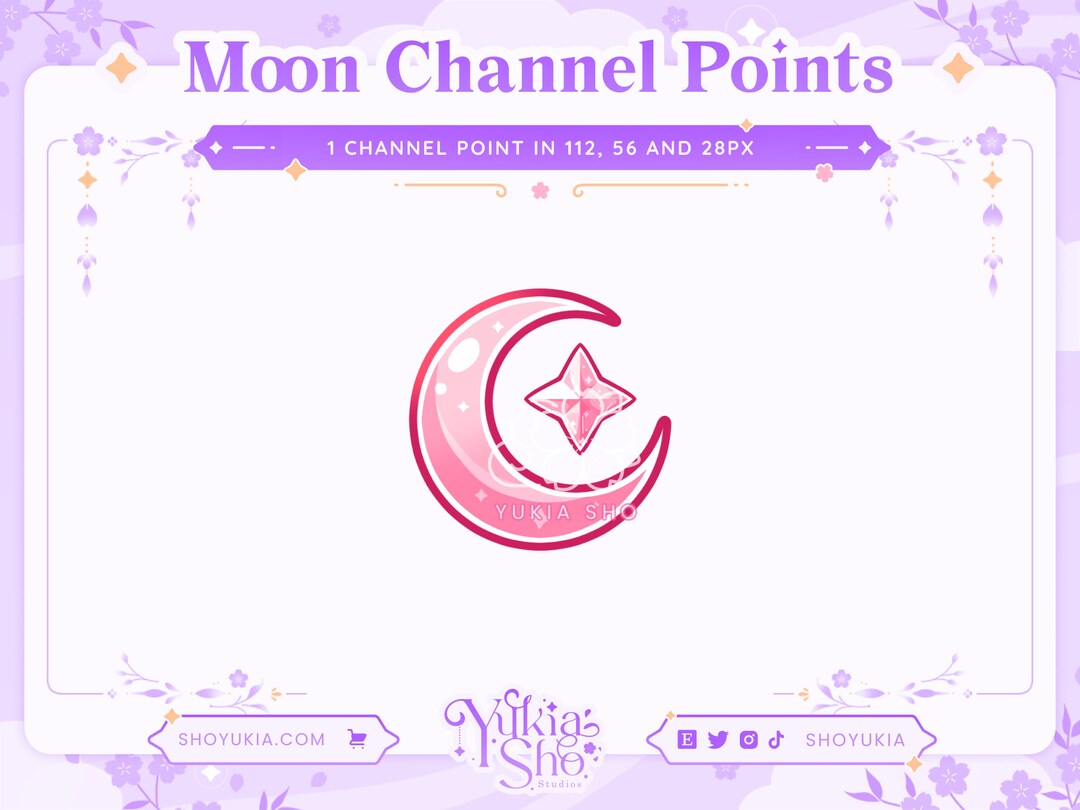 Moon Channel Points pink for Twitch Twitch Channel Point Icon Twitch ...