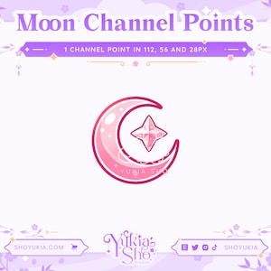 Moon Channel Points pink for Twitch Twitch Channel Point Icon Twitch ...