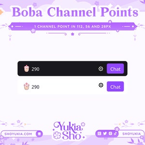 Boba Channel Points pink for Twitch Twitch Channel Point - Etsy