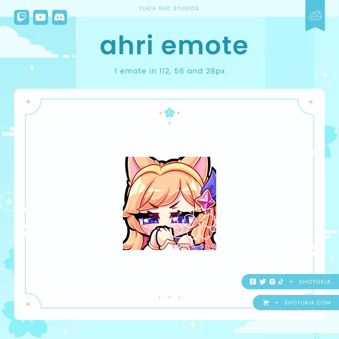 Ahri MonkaHmm Twitch Emote / Emotes de streamer / Emotes de Discord ...