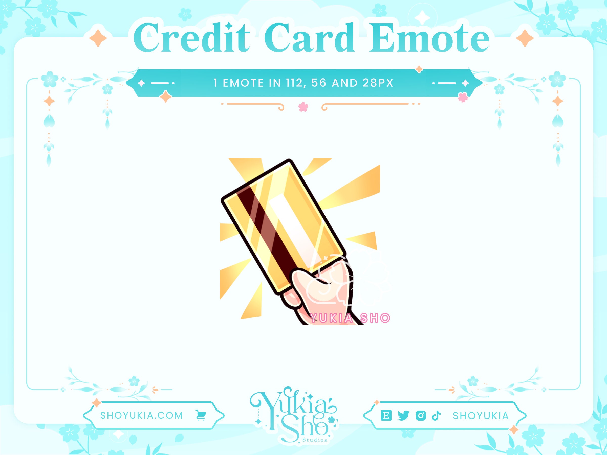 Credit Card Emote light for Twitch/discord/youtube Custom Twitch Emotes ...
