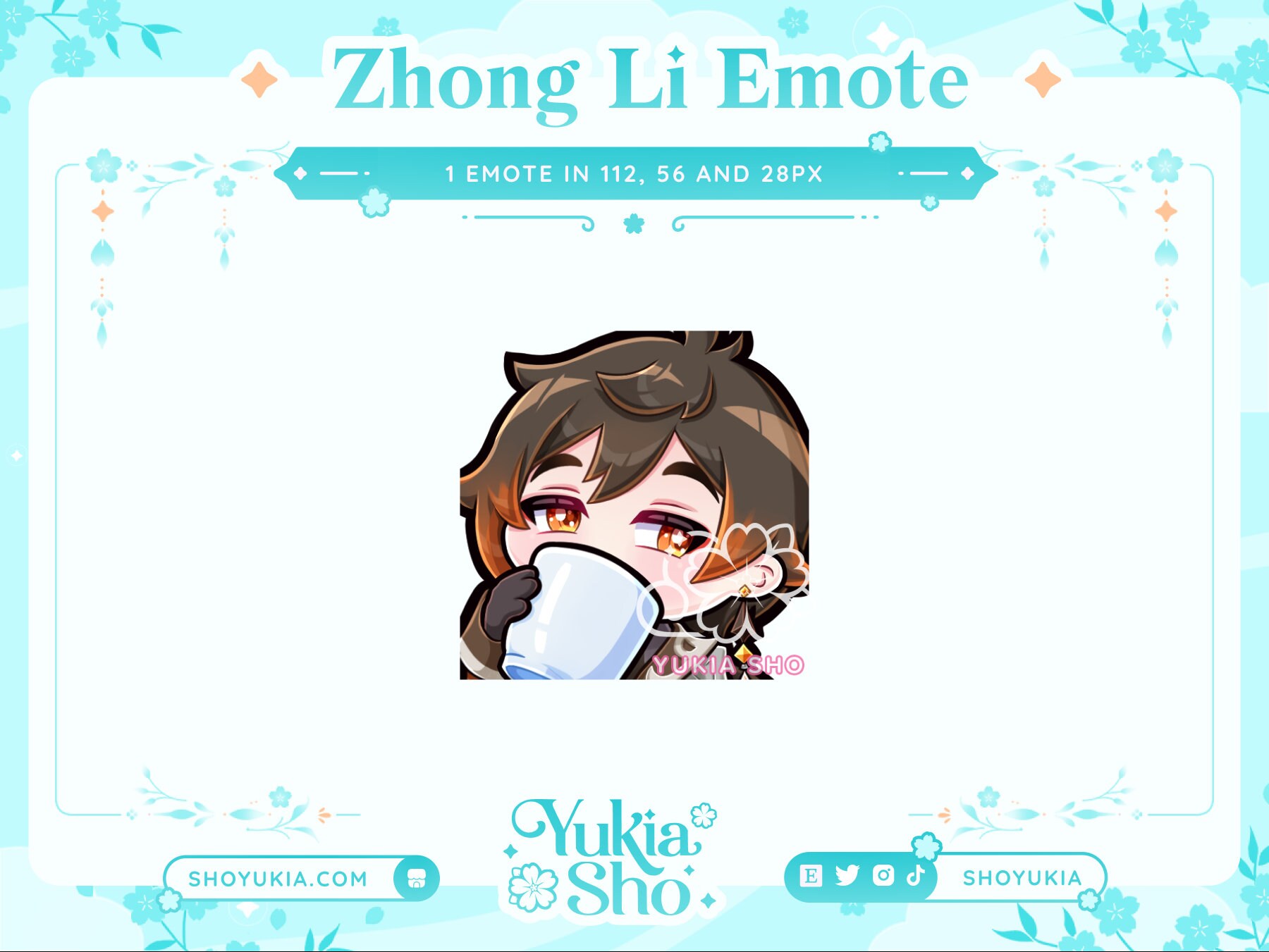 Zhong Li Sip Emote for Twitch/discord/youtube Custom Twitch - Etsy New Zealand