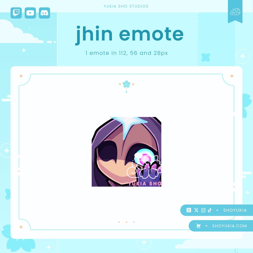 Jhin 4 Twitch Emote | Cute Lol Emote Pack for Streamers, Youtube ...