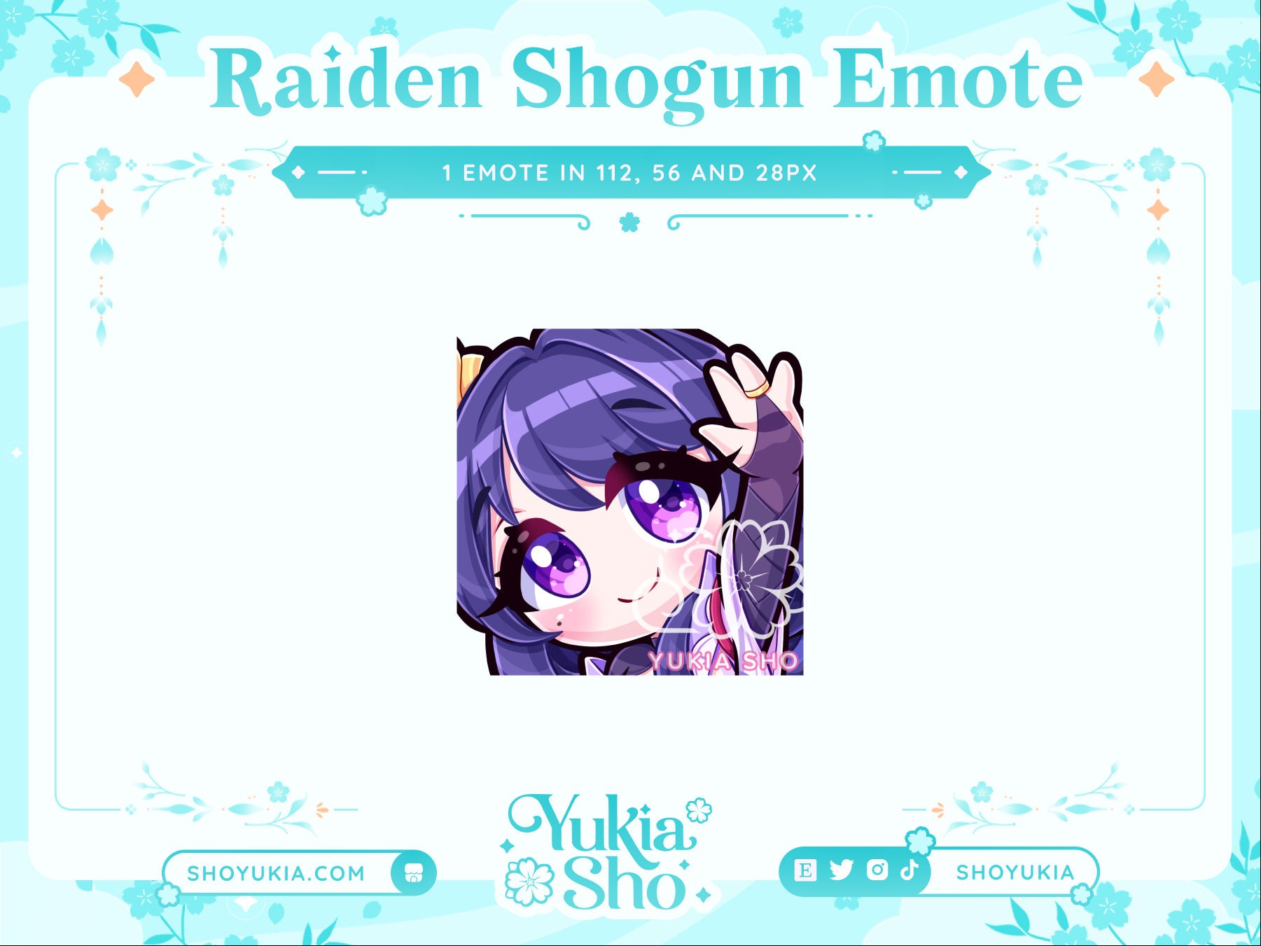 Raiden Shogun Wave Emote para Twitch/Discord/YouTube / Custom - Etsy España