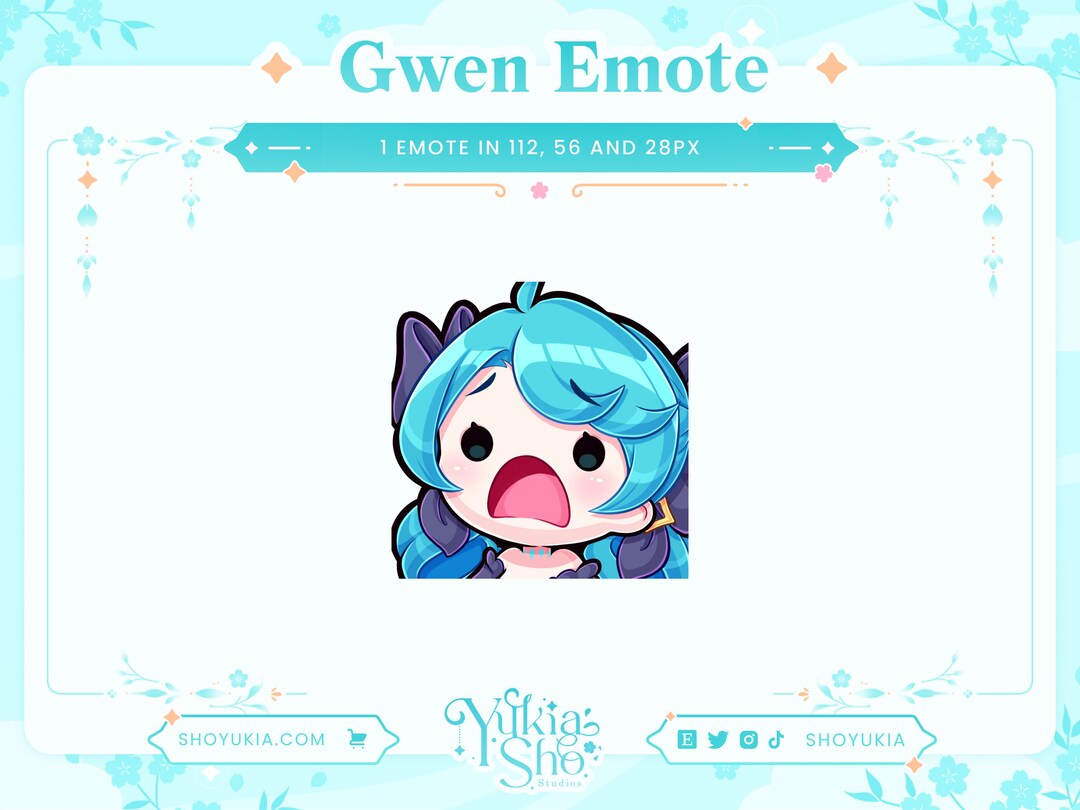 Gwen D: Emote for Twitch/discord/youtube Custom Twitch Emotes Emote ...