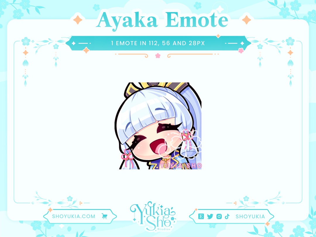 Ayaka Ayaya Emote for Twitch/discord/youtube Custom Twitch Emotes ...