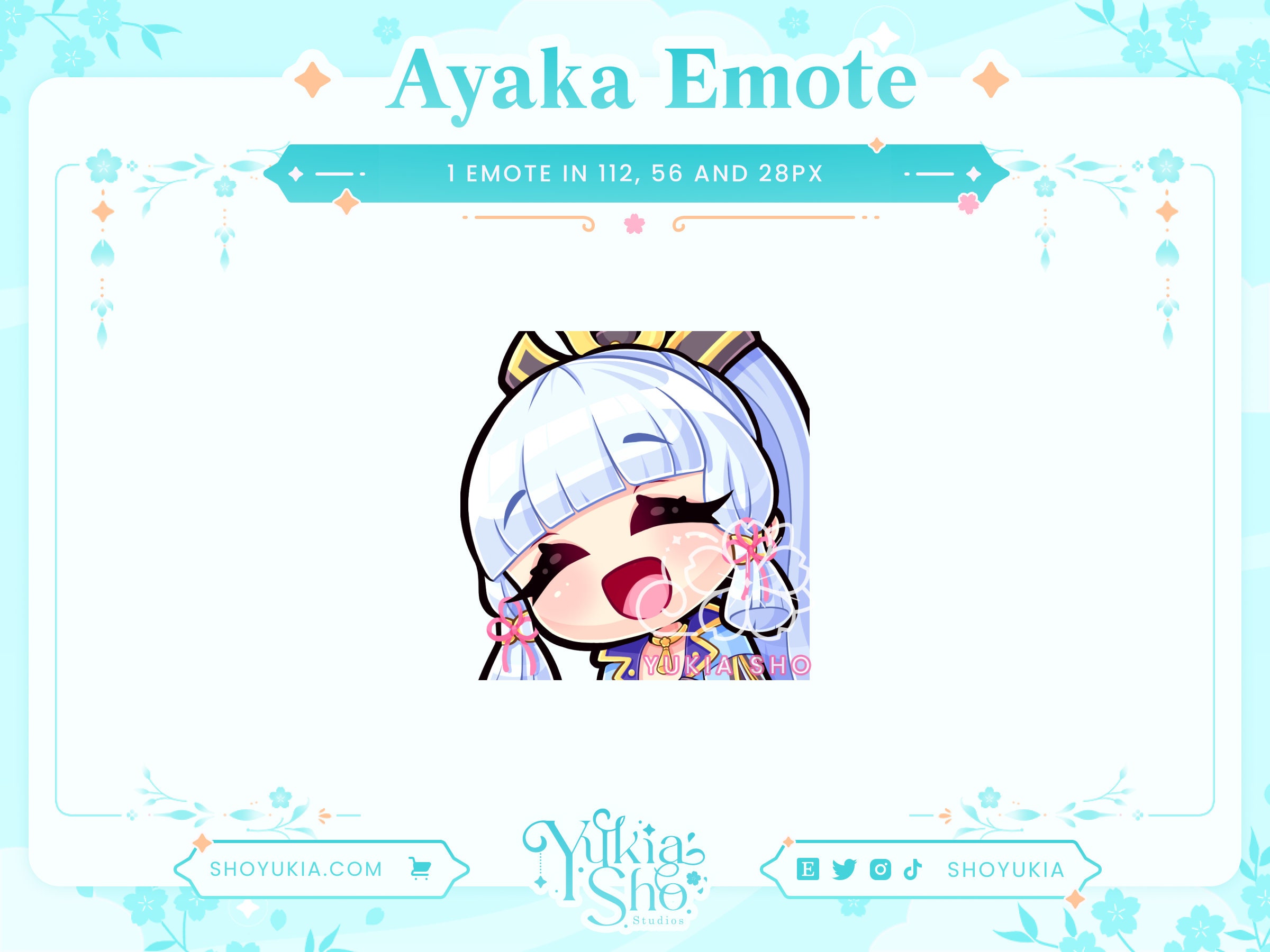 Ayaka Ayaya Emote for Twitch/discord/youtube Custom Twitch Emotes ...