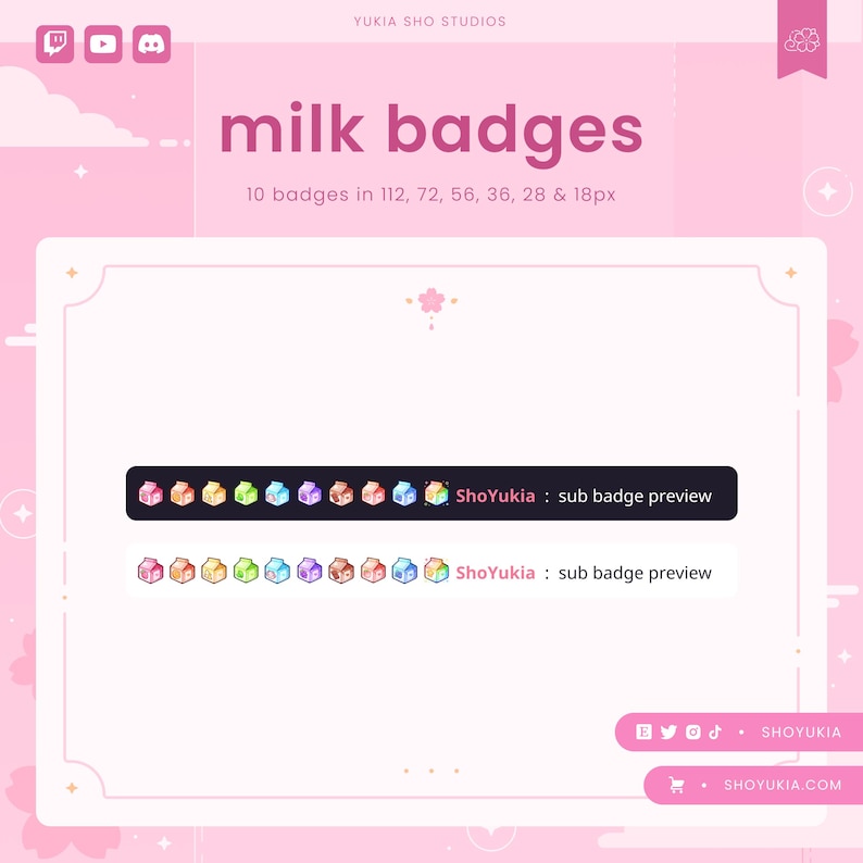 Twitch Sub Badges : Milk Carton | Bit Badges, Channel Point Icons for ...