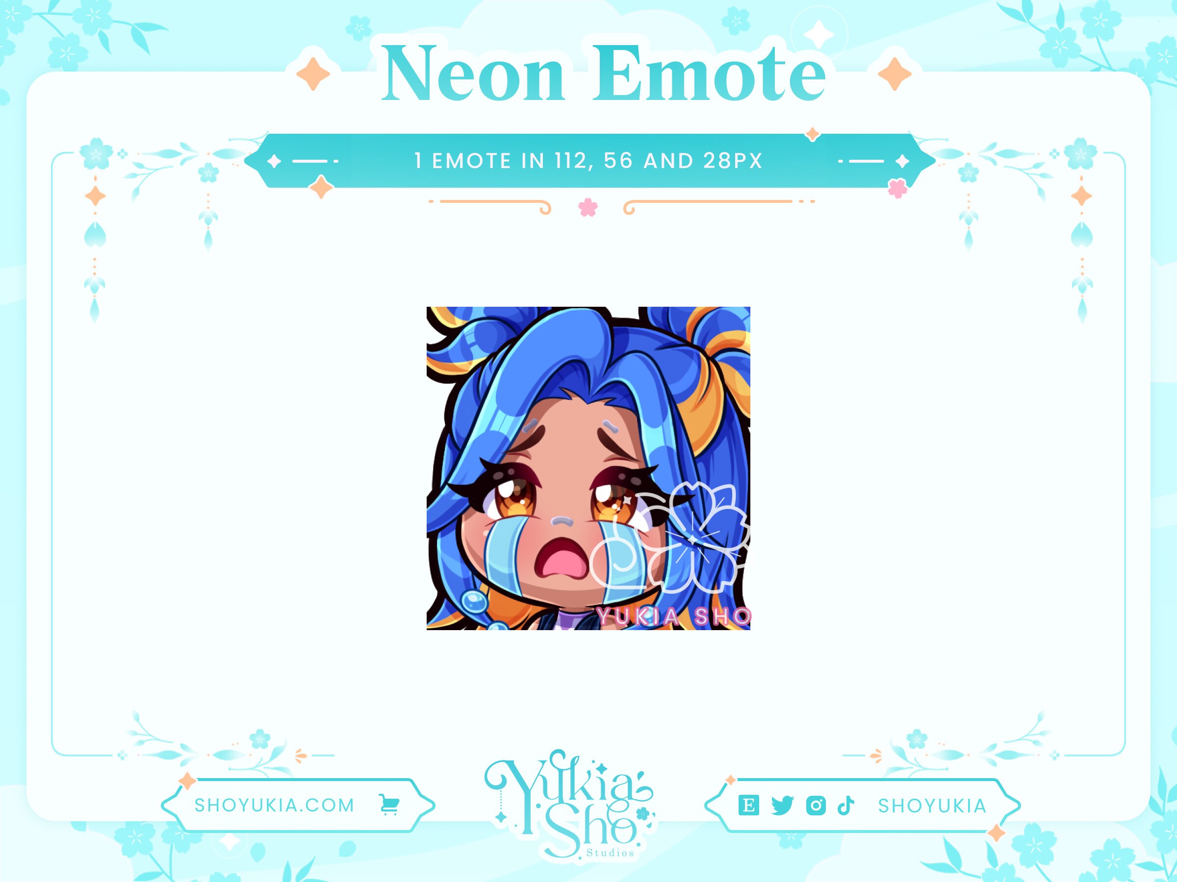 Neon Cry Emote for Twitch/discord/youtube Custom Twitch - Etsy