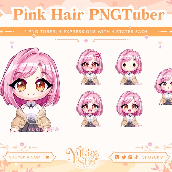 Pink Hair Vtuber - Etsy