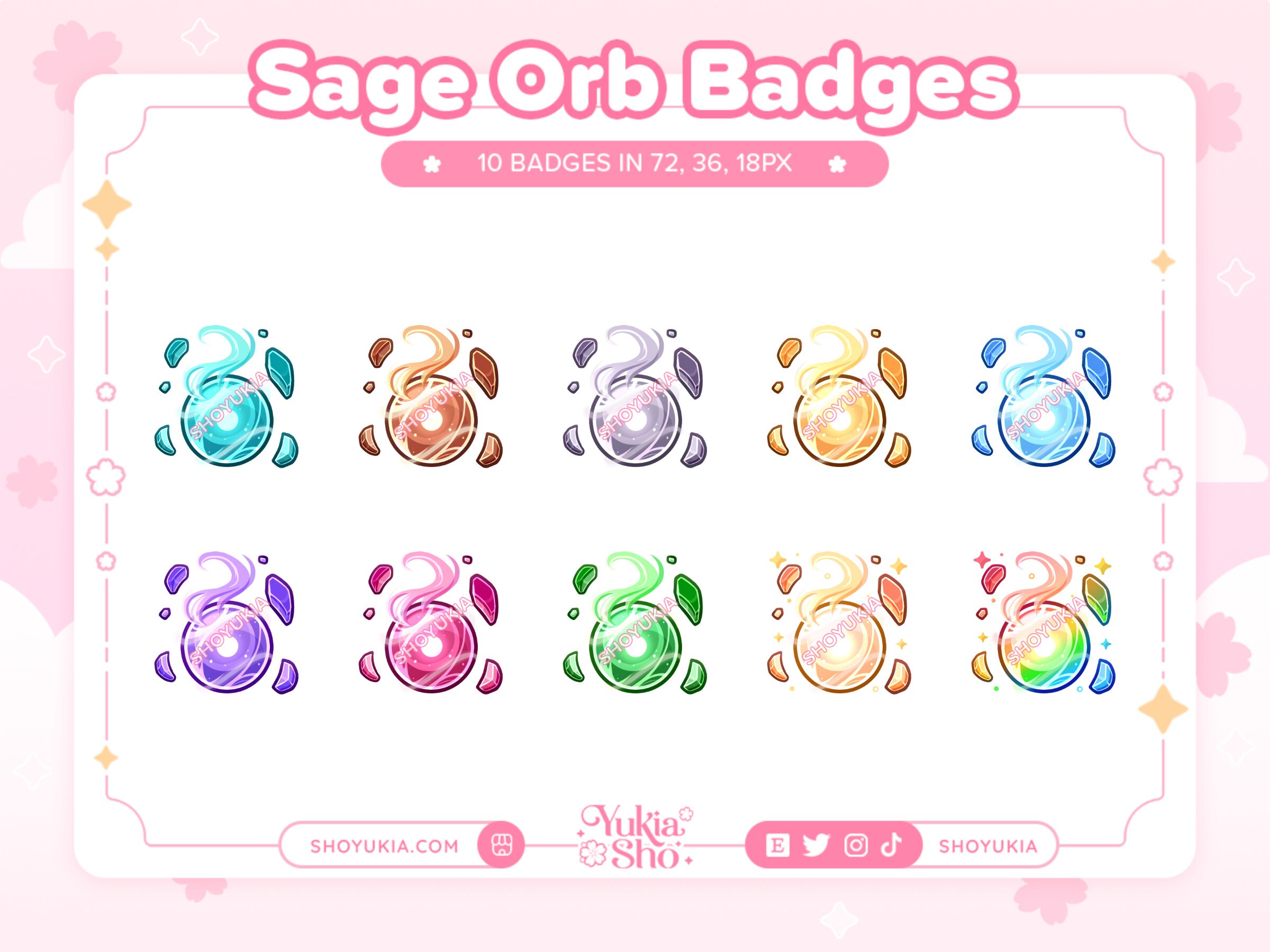 Sage Orb Sub Badges for Twitch/youtube/discord Bit Badges - Etsy UK