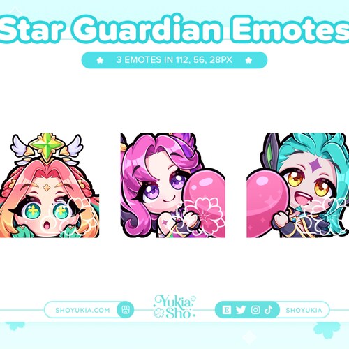 Star Guardian Xayah Rakan Heart Emotes for Twitch/discord - Etsy Ireland