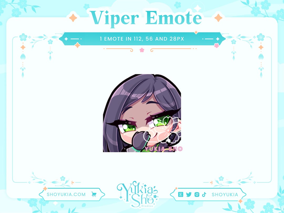 Viper Smug Twitch Emote / Streamer Emotes / Cute Emotes / Twitch ...