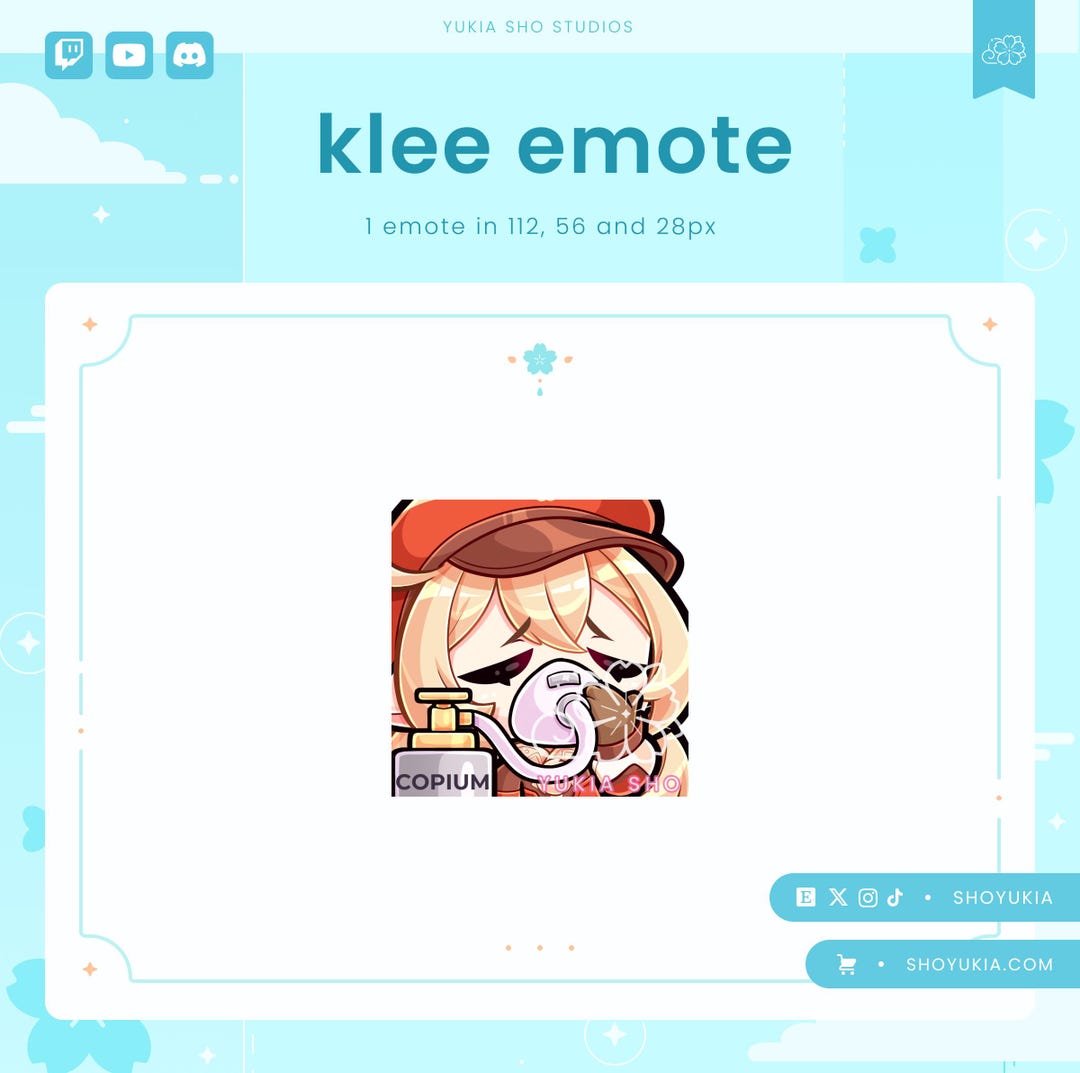Twitch Emote : Klee Copium | Genshin Impact Emote Pack for Discord ...