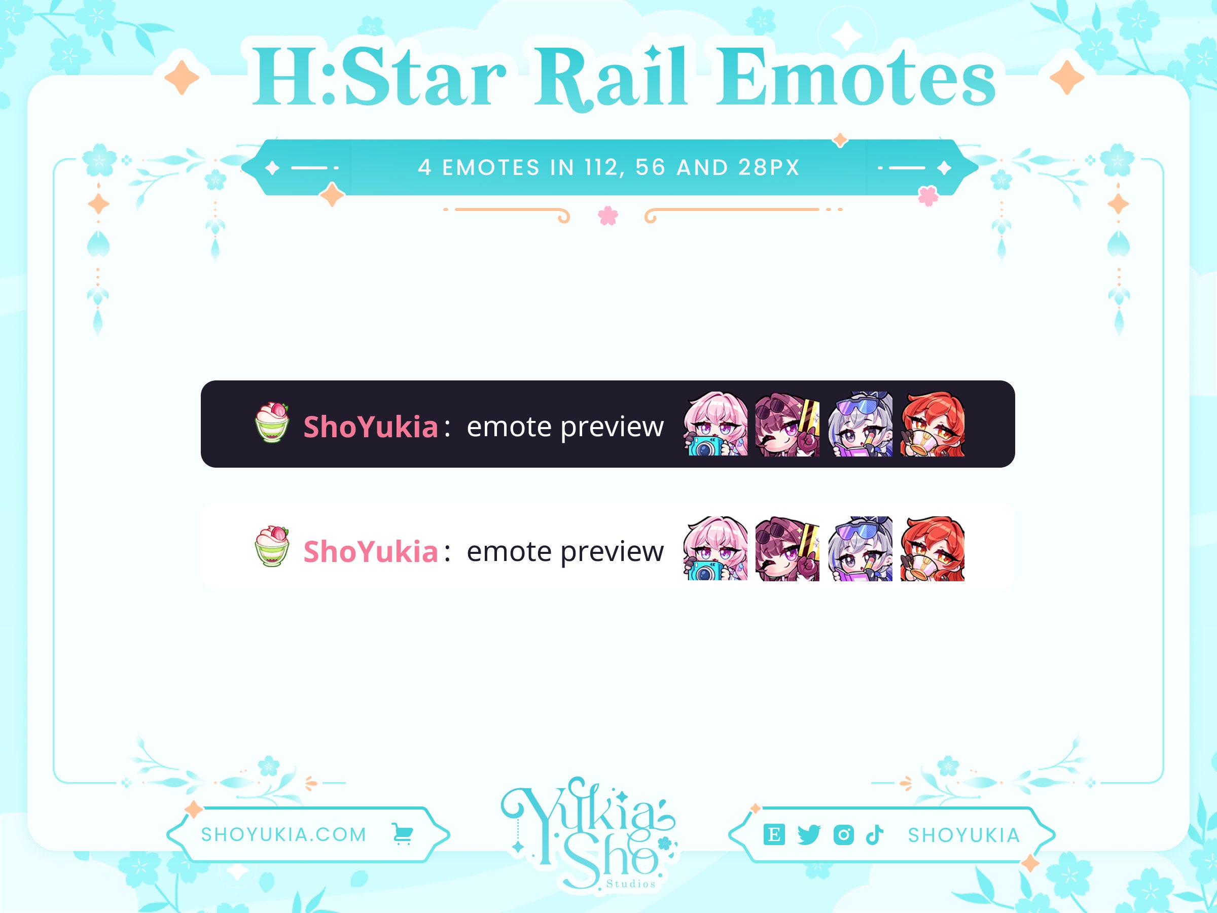 H:star Rail Emote Set for Twitch/discord/youtube Custom Twitch Emotes ...