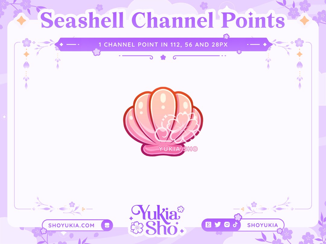 Seashell pink Channel Points for Twitch Twitch Channel - Etsy