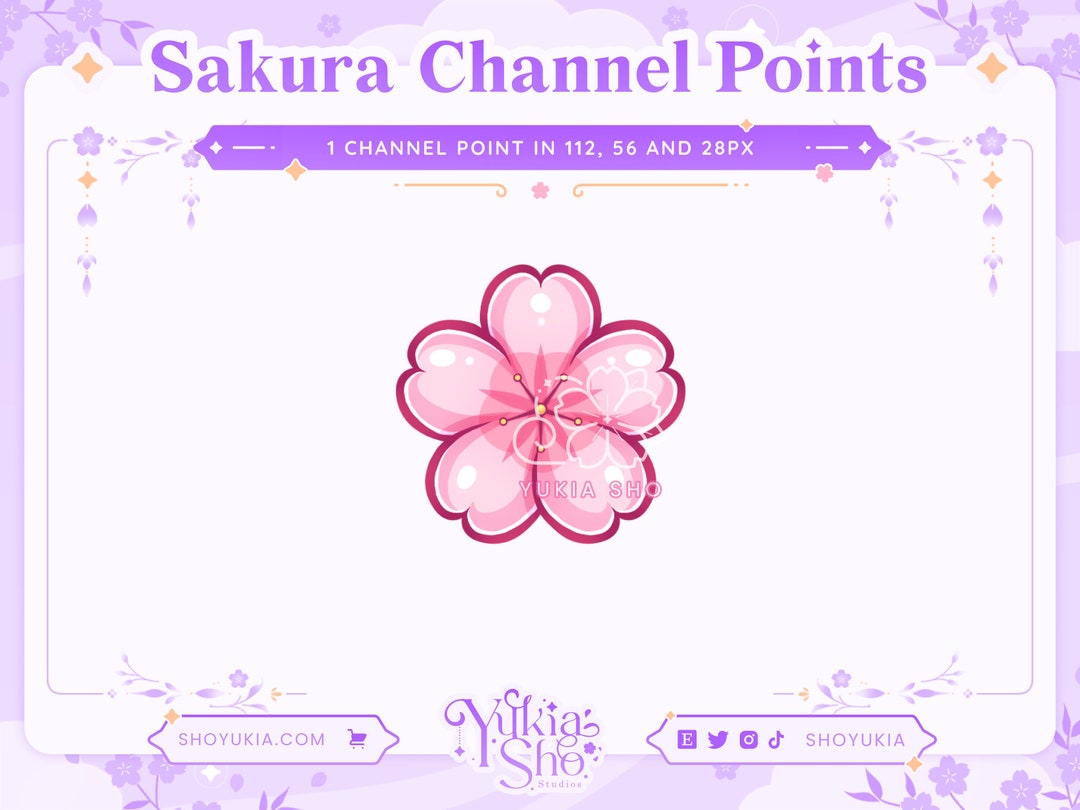 Sakura Flower Channel Points for Twitch Twitch Channel Point Icon ...