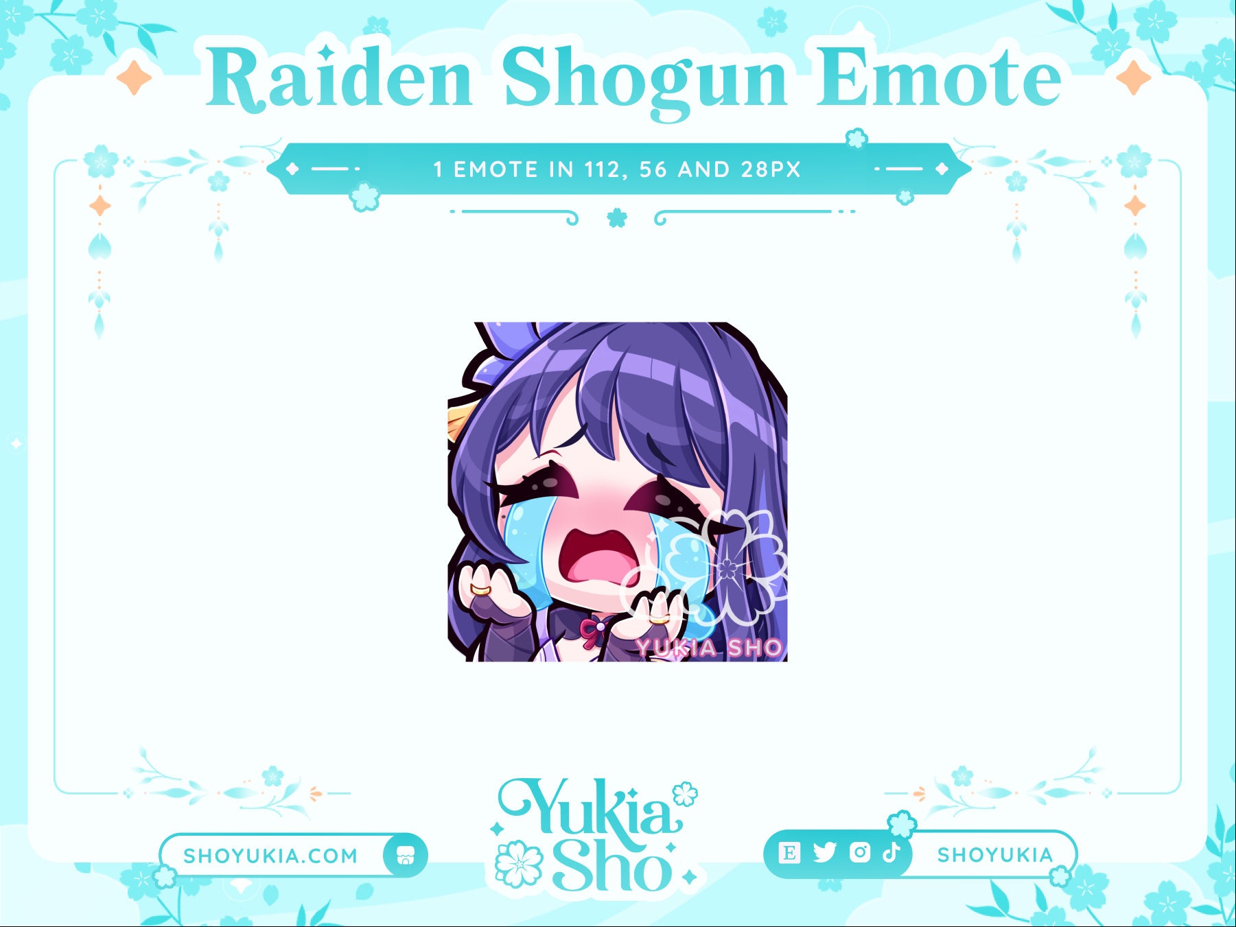 Raiden Shogun Pepehands Emote para Twitch/Discord/YouTube / - Etsy México