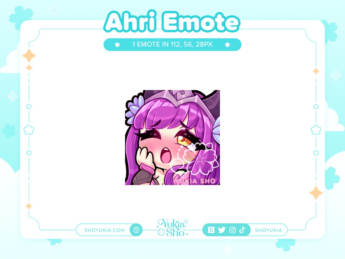 Ahri Gasm Emote for Twitch/discord/youtube Custom Twitch - Etsy Canada