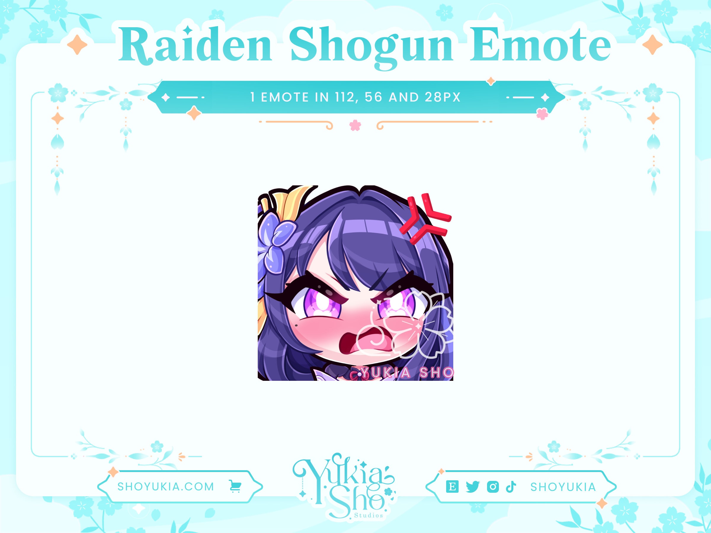 Raiden Shogun Angry Emote para Twitch/Discord/YouTube / Twitch Emotes ...