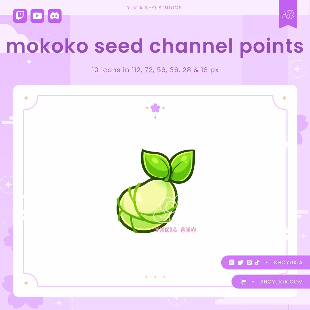 Mokoko Seed Twitch Channel Points Icon | Cute Emotes, Sub Badges for ...
