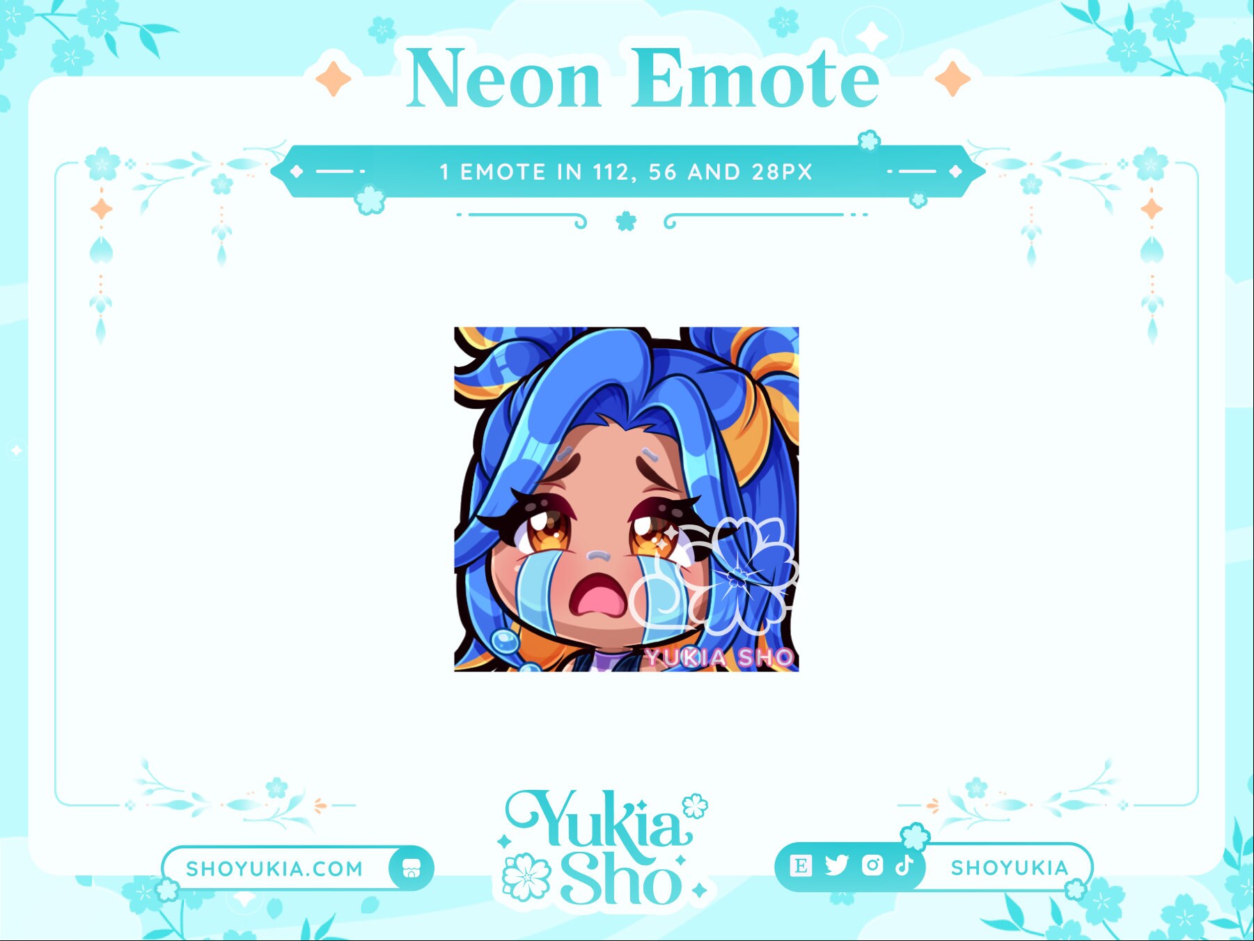 Neon Cry Emote for Twitch/discord/youtube Custom Twitch - Etsy