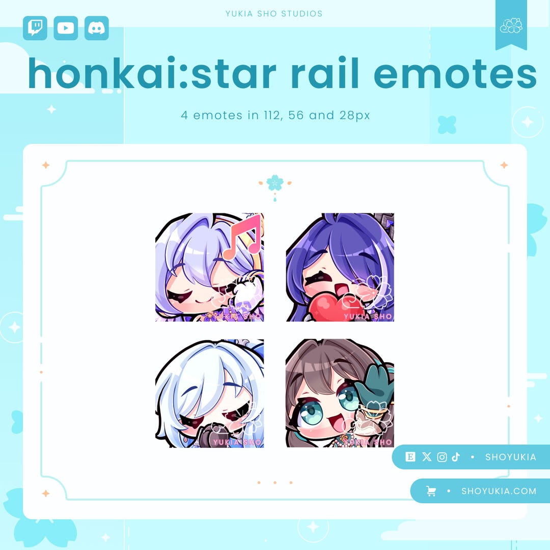 Twitch Emote Pack : Honkai Star Rail (set 2) | Stream Emotes for ...