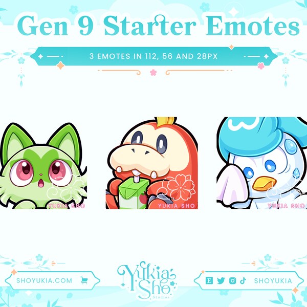 Fuecoco Emotes - Etsy