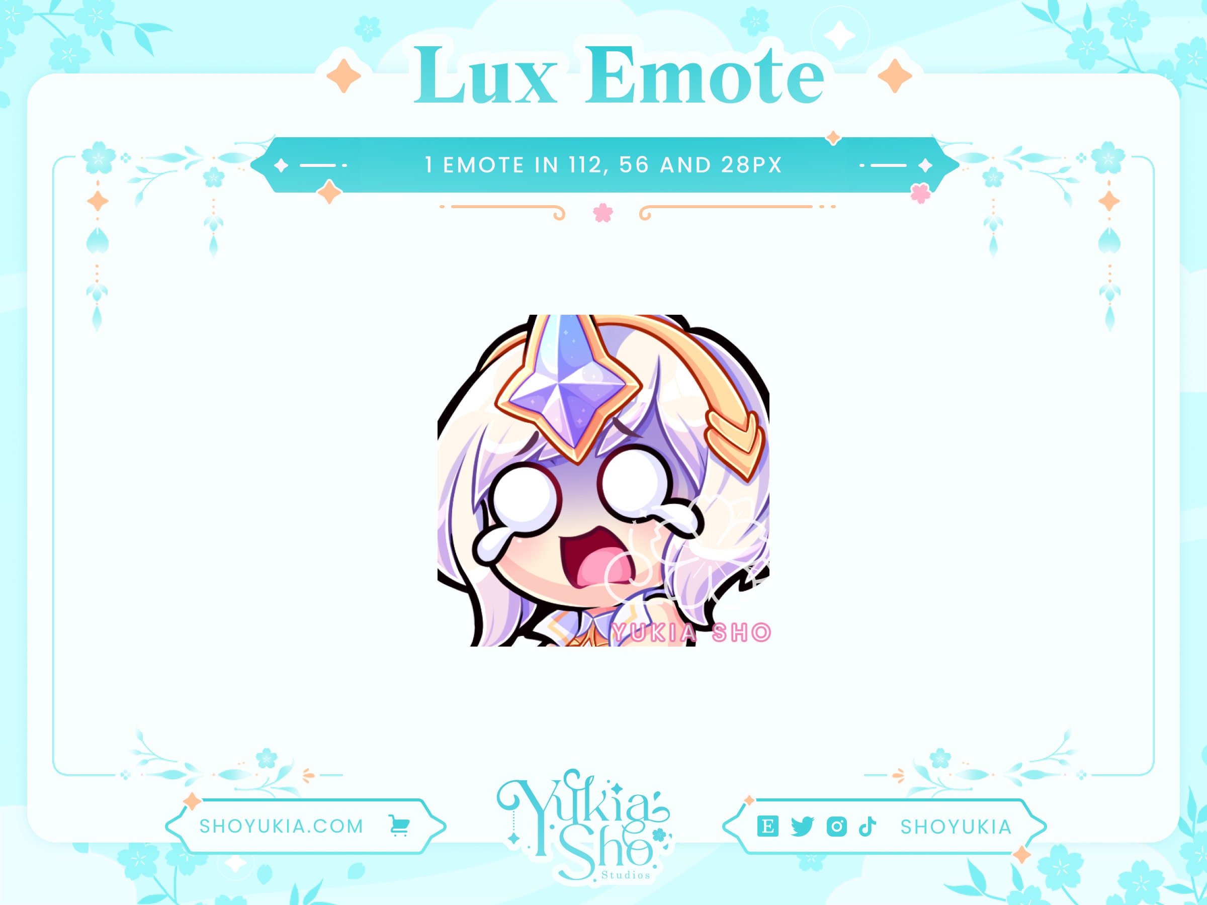 Lux Spooked Emote for Twitch/discord/youtube Custom Twitch Emotes ...