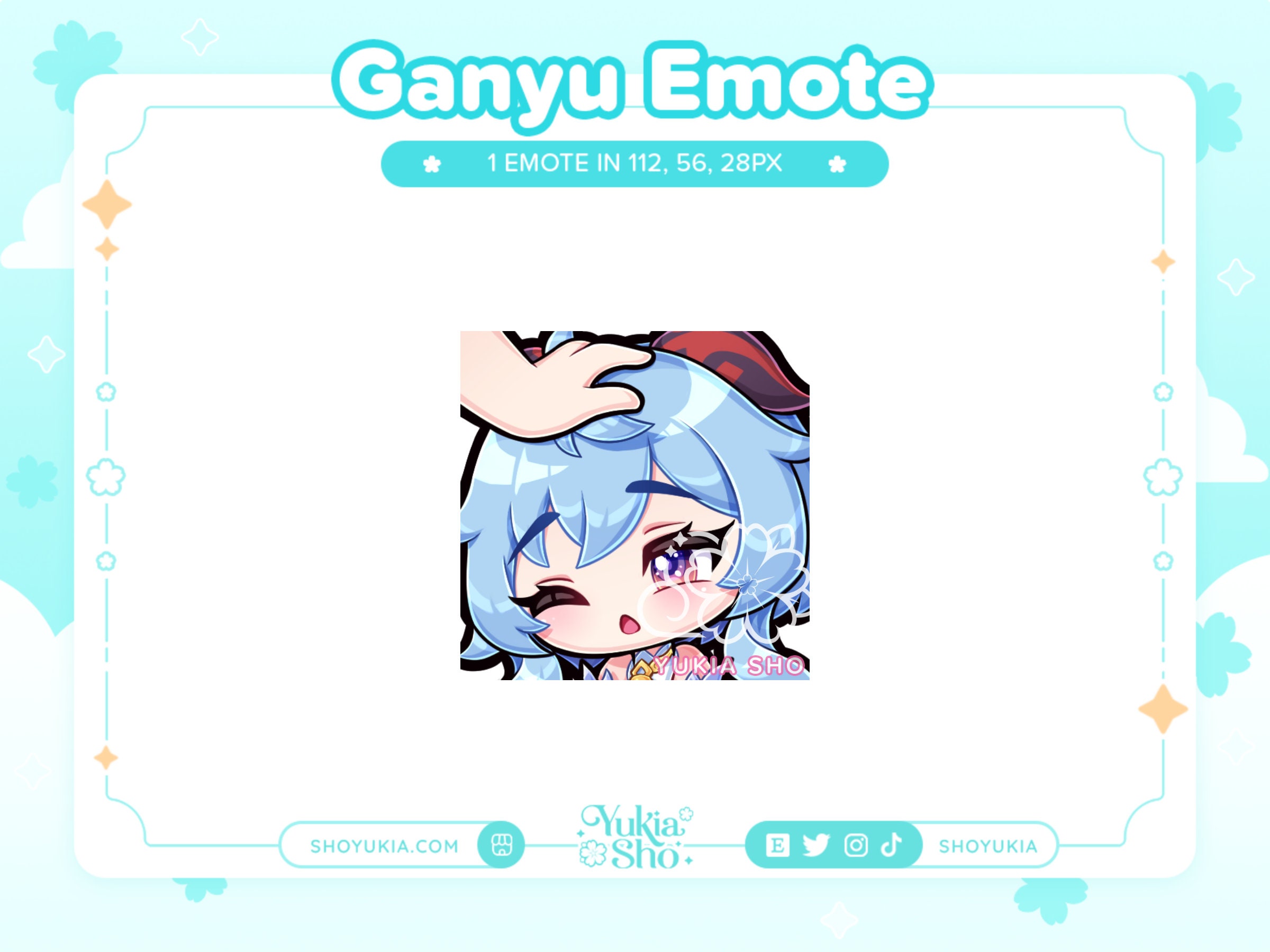 Ganyu Head Pat Emote for Twitch/discord Custom Twitch Emotes - Etsy ...