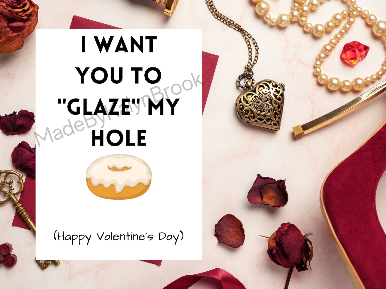 Naughty Valentine's Day Card, Printable Card, Valentine's Day Gift for ...