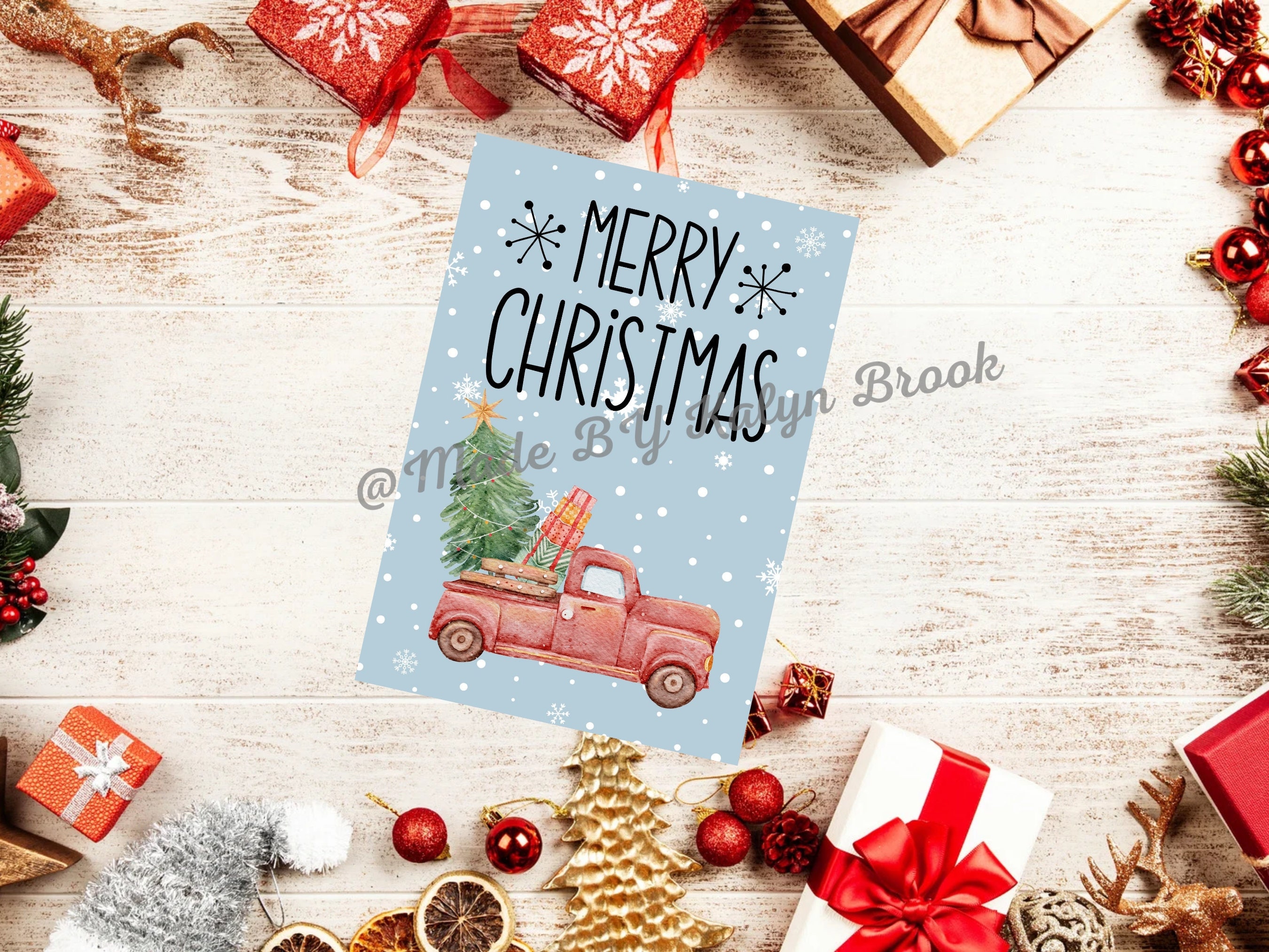 Printable Christmas Card Greeting Card for Christmas - Etsy