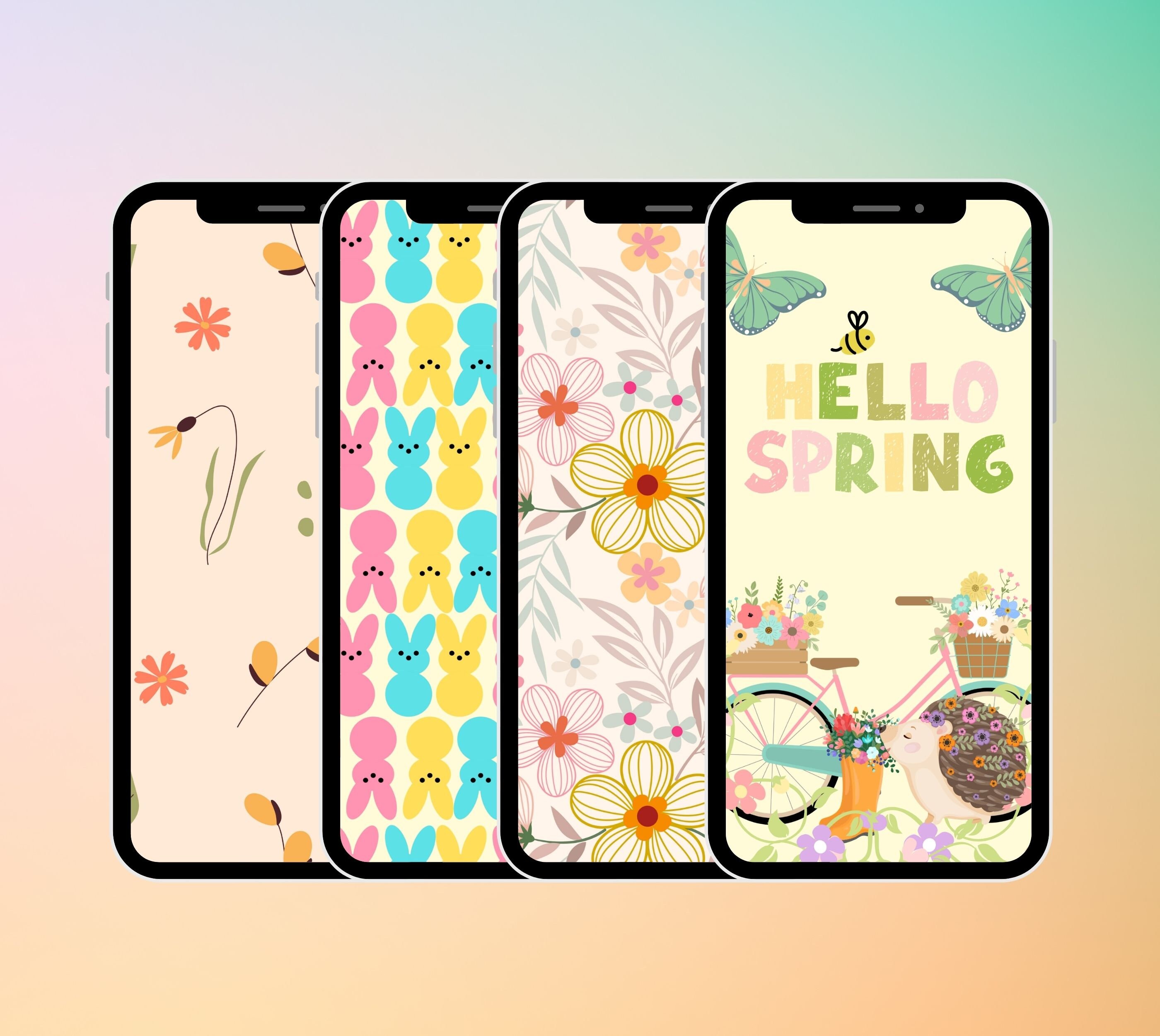 Spring Wallpaper Set of 4 for iPhone and Android Devices. iPhone ...